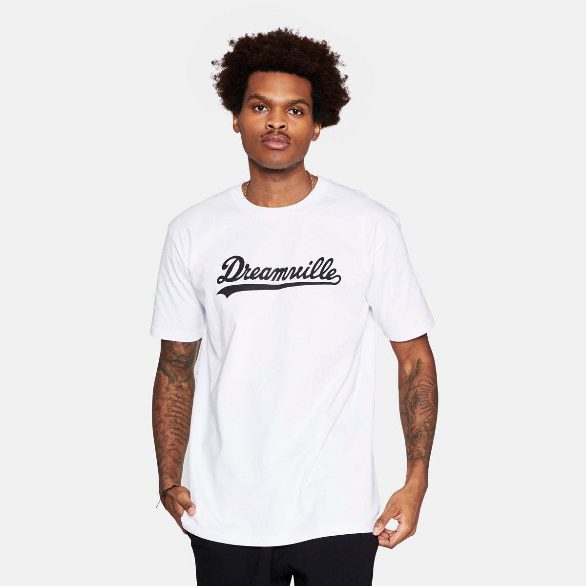 Dreamville Classic Short Sleeve Tee White/Black – Dreamville Official Store
